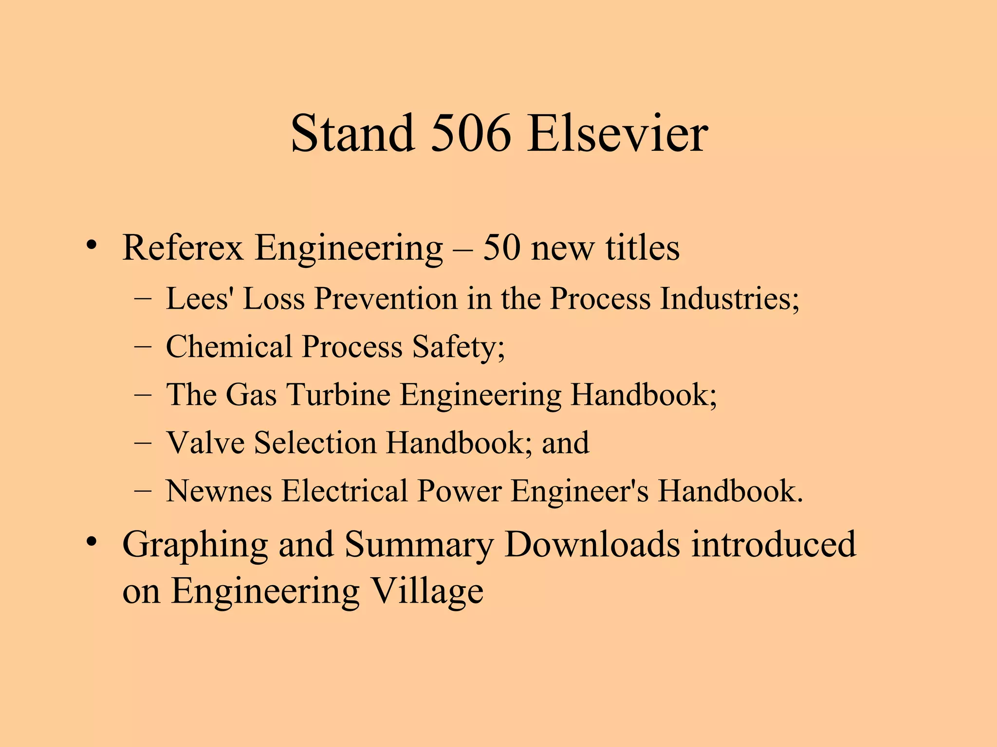 Update on engineering information sources | PPT