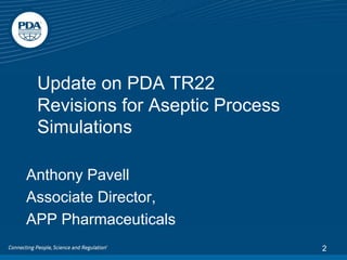Update on-pda-tr22-revisions-for-aseptic-process-simulations | PDF