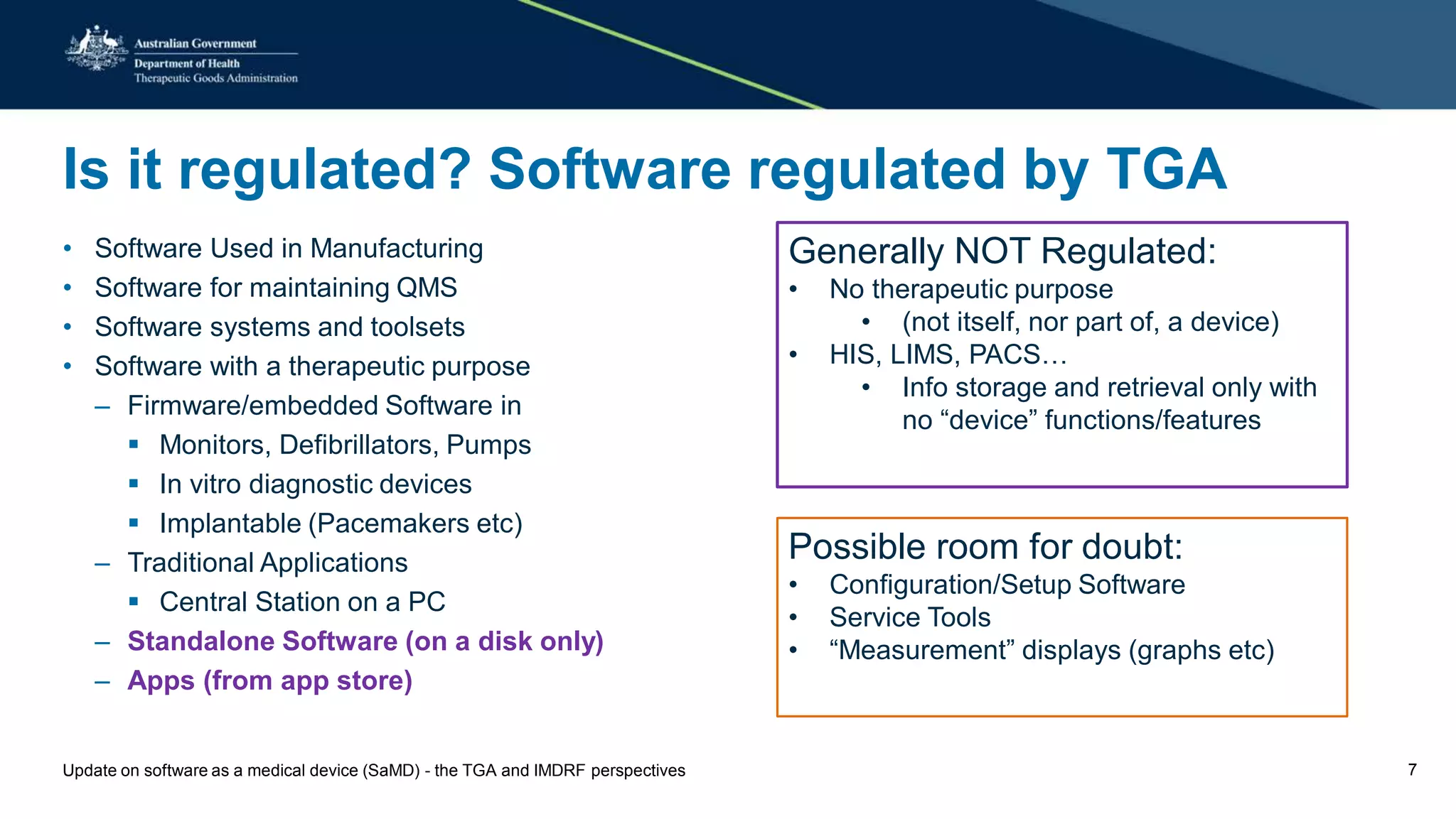 Update on software as a medical device (SaMD) | PDF