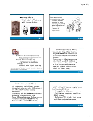 AAO Presentation: Pediatric Cortical Visual Impairment | PDF
