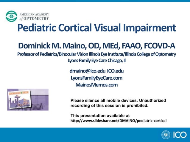 AAO: Pediatric Cortical Visual Impairment | PPTX