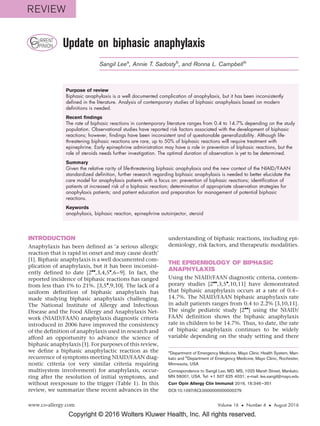 update anafilaxia bifasica definicion y manejo | PDF