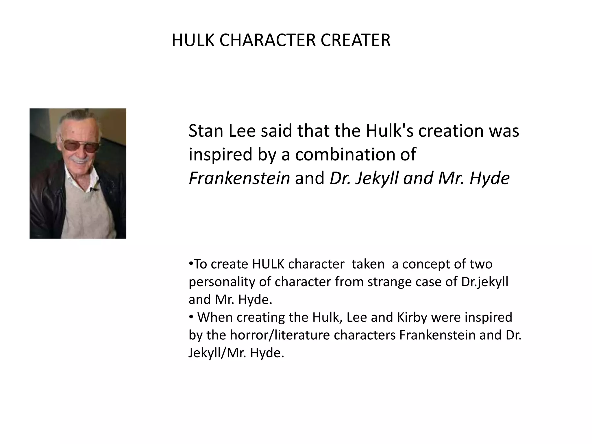 Update analysis of hulk character | PPTX