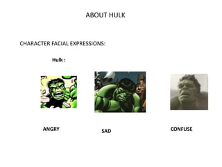 Update analysis of hulk character | PPTX