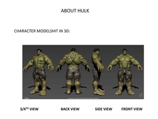 Update analysis of hulk character | PPTX