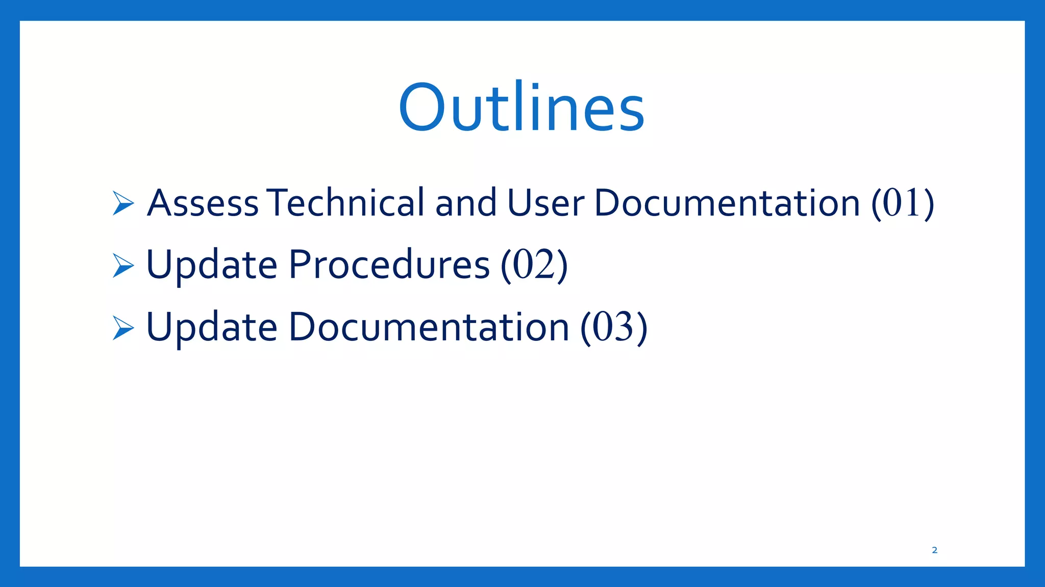 Update and document operational procedures | PDF