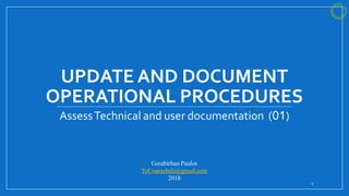 Update and document operational procedures | PDF