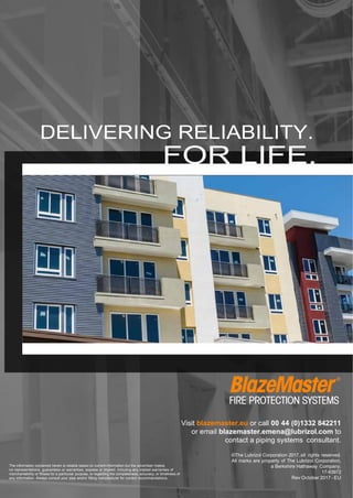 Blazemaster Fire Protection System Residential Brochure | PDF