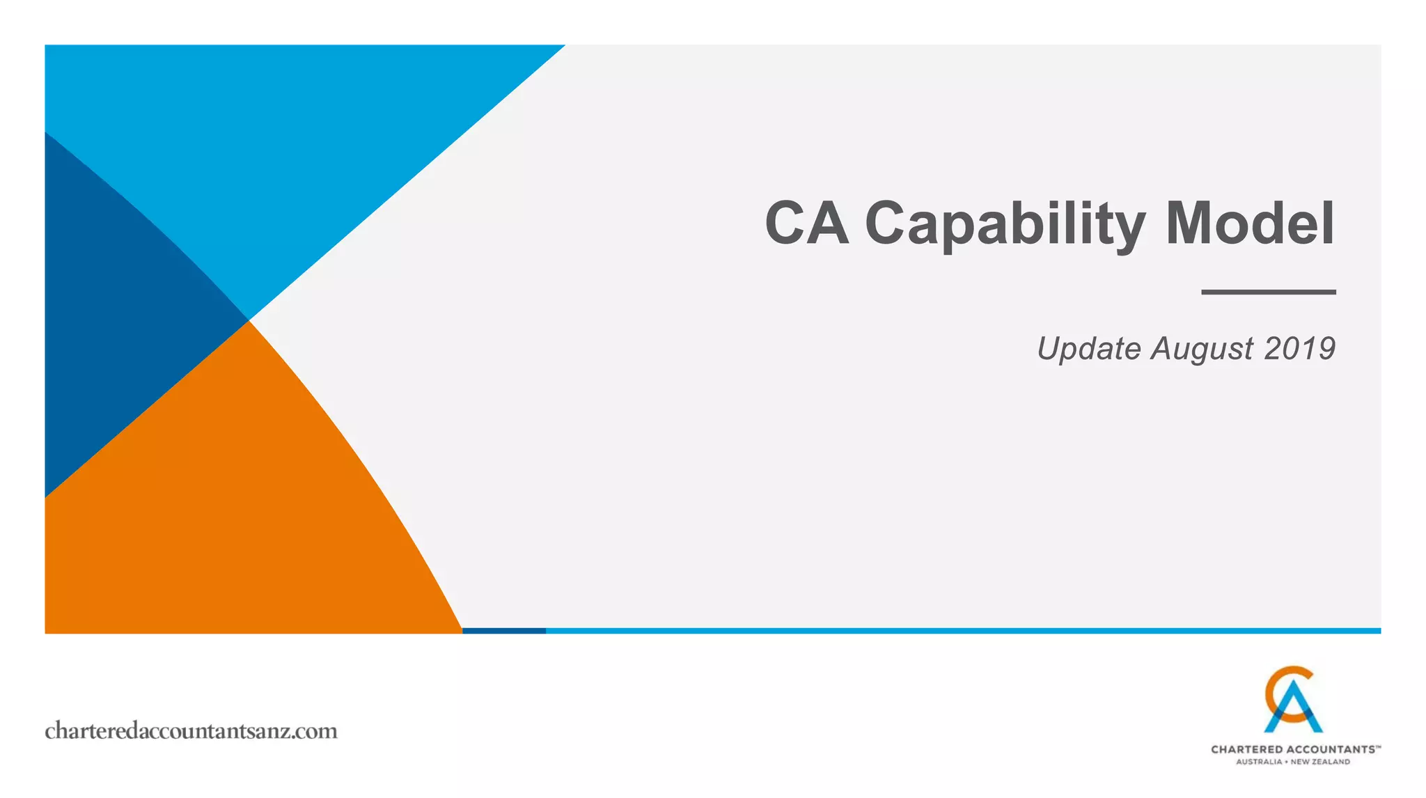 CA ANZ Capability Model | PDF