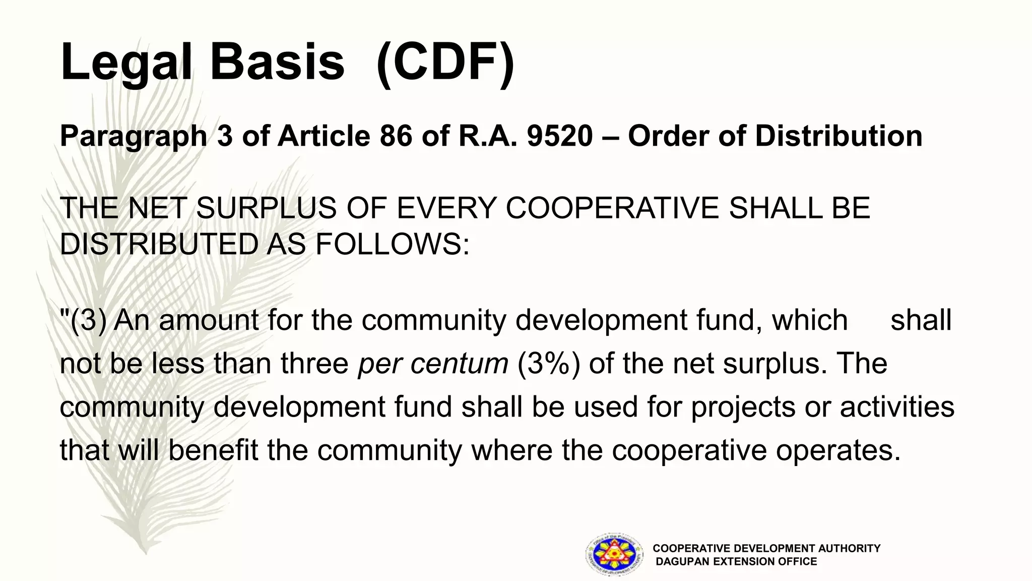 Utilization of CETF and CDF | PPTX