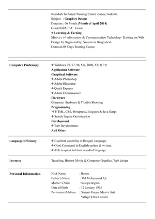 Md Repon CV | PDF