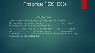 Development of judicial system in madras | PPT