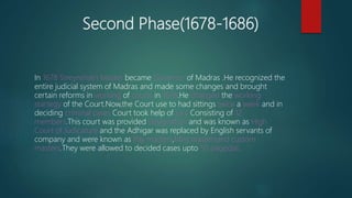 Development of judicial system in madras | PPTX