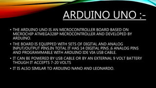arudino uno project | PPT