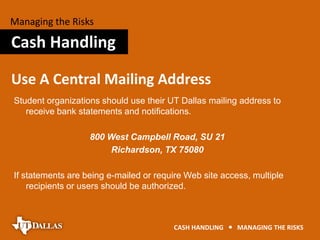 Cash Handling - Risk Management | PPT