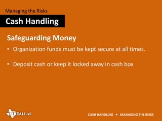 Cash Handling - Risk Management | PPT