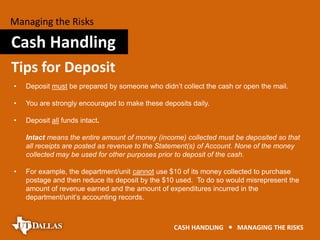 Cash Handling - Risk Management | PPT