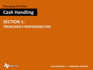 Cash Handling - Risk Management | PPT