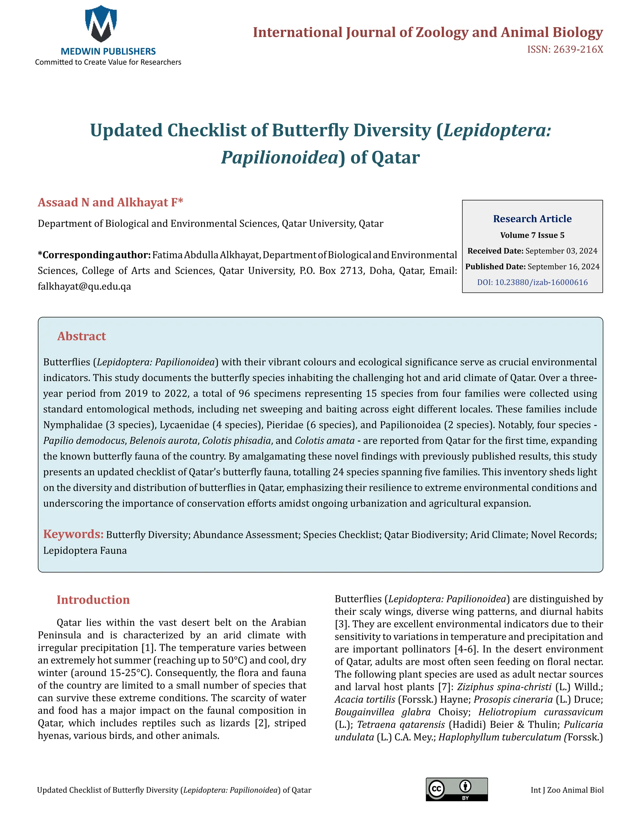 Updated Checklist of Butterfly Diversity (Lepidoptera: Papilionoidea ...