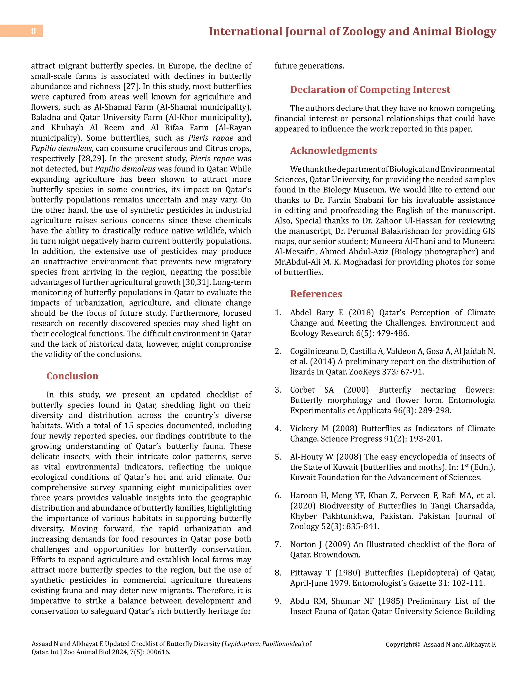 Updated Checklist of Butterfly Diversity (Lepidoptera: Papilionoidea ...