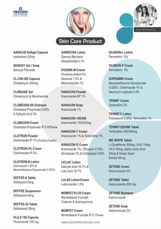 Skin Products By Iscon Life Sciences | PDF