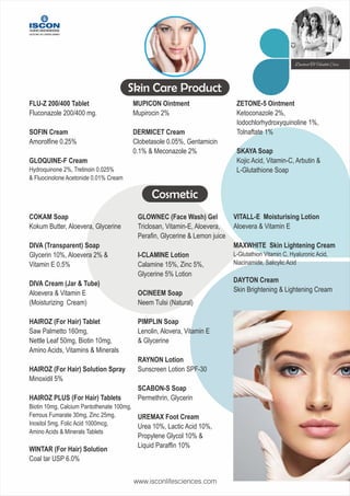 Skin Products By Iscon Life Sciences | PDF