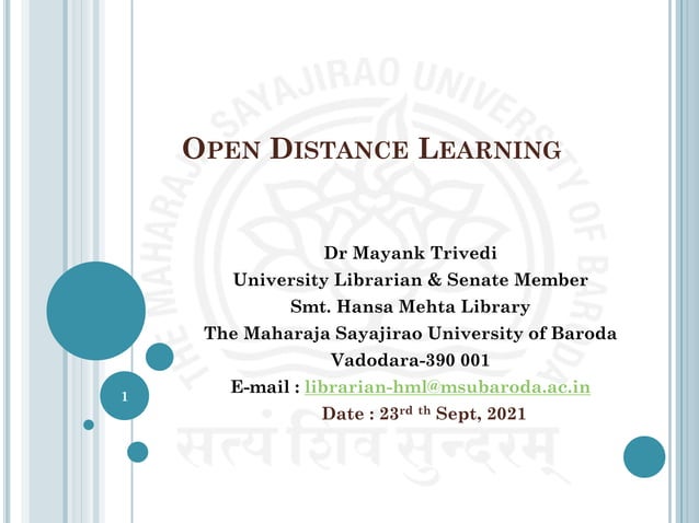 Open Distance Learning(ODL) | PDF | Internet | Computing