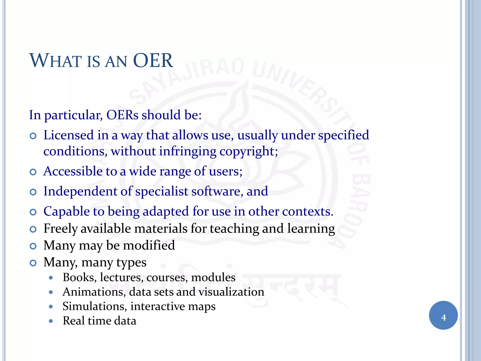 Open Educational resources(OER) | PDF