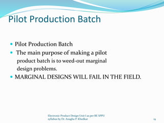 Updated unit i introduction to electronics product design | PPTX