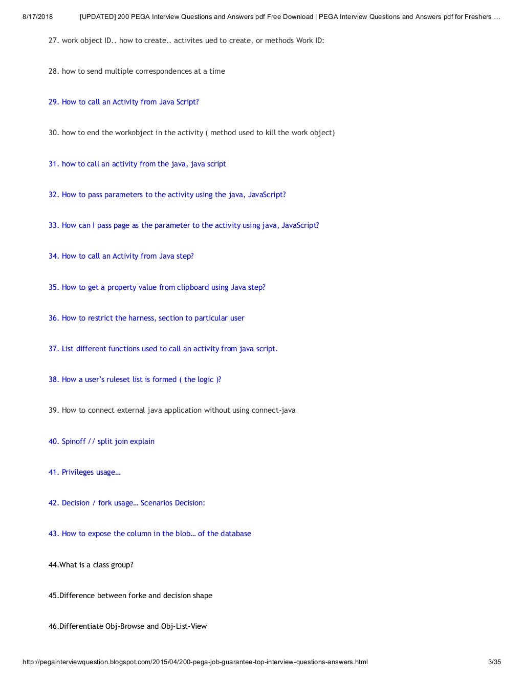 [updated] 200 Pega Interview Questions And Answers Pdf Free Download