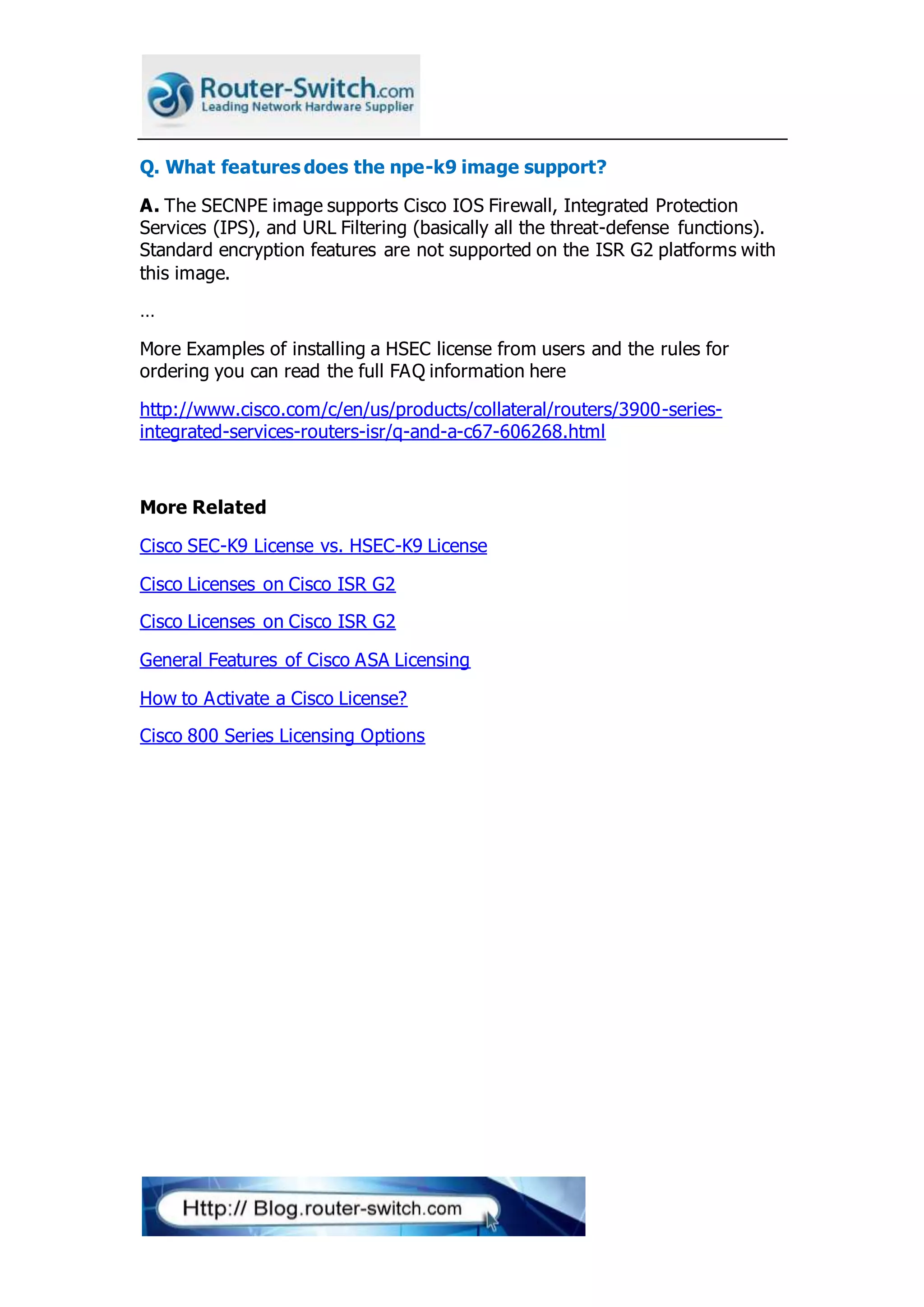 Updated about cisco isr g2 sec and hsec licensing faq | DOCX