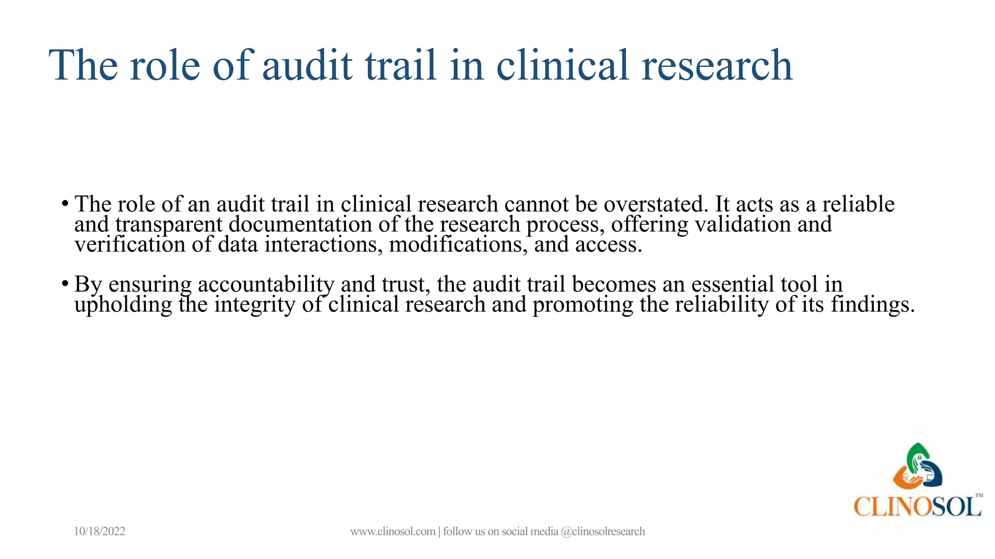 Audit Trail | PPTX
