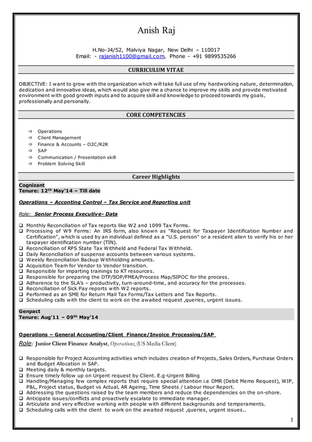 Updated anish resume | DOCX | Resume Writing and Advice | Job Search