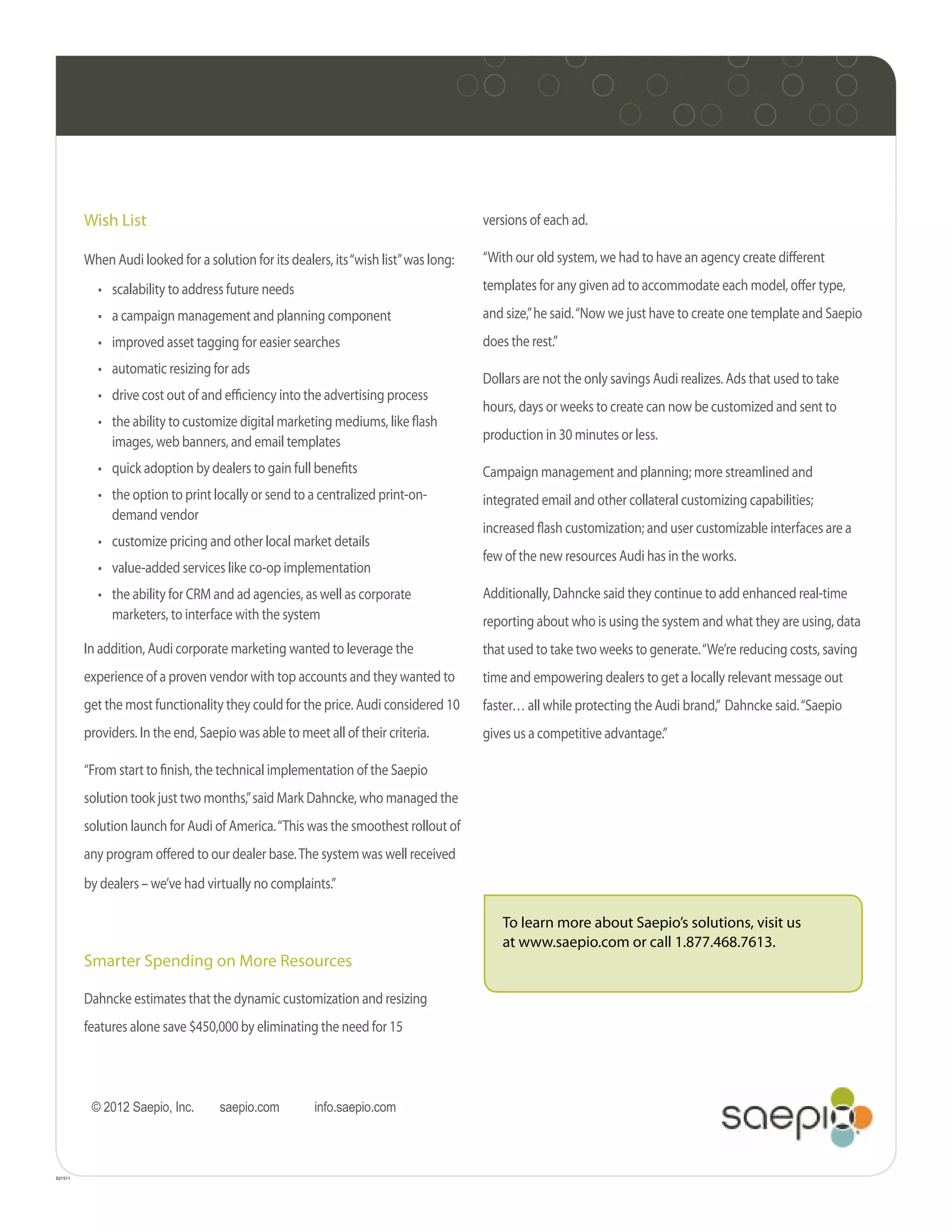 Case Study of Audi | PDF