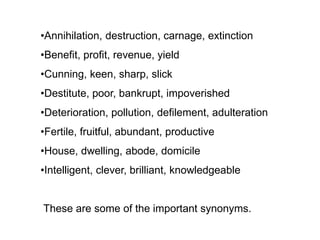 Updated b.tech ii unit ii synonyms | PPTX