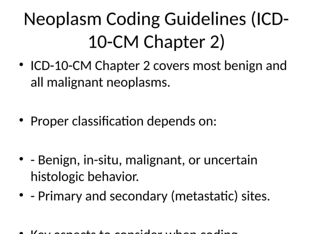 Updated_Cancer_ICD10_Presentation present | PPT