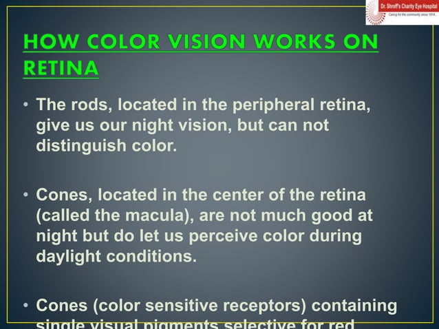 color vision.ppt | Eye and Vision Conditions | Diseases and Conditions