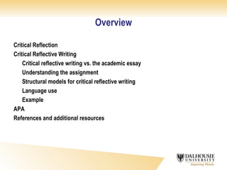 Critical Reflective Writing | PPT