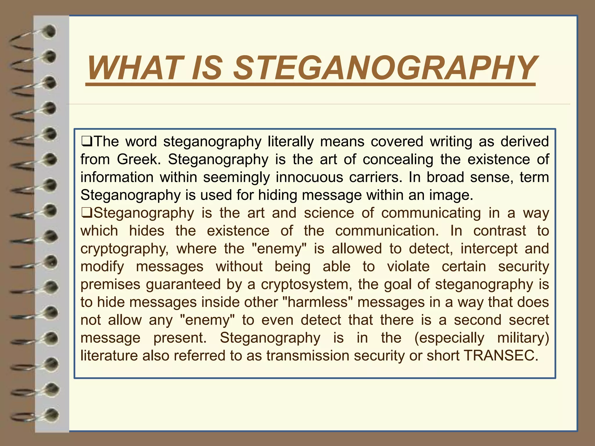 Steganography | PPT