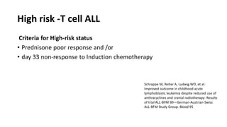 Transplant in pediatrics in Acute lymphoblastic Luekemia in CR1 | PPT