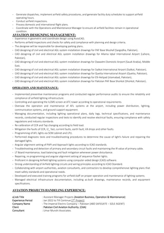 Muhamad Talal - AGL Engineer (Airfield Lighting System) | PDF