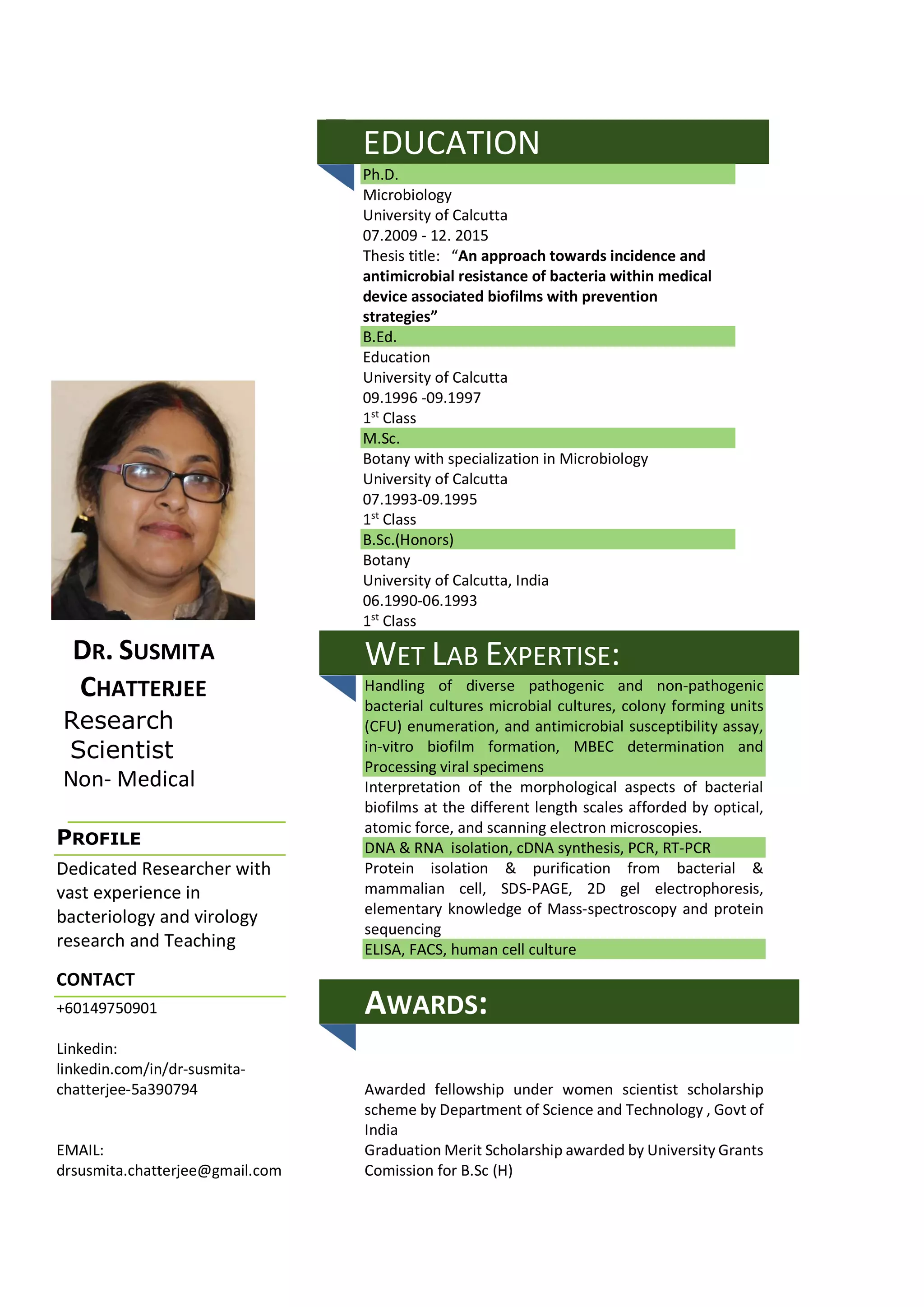 Dr Susmita Chatterjee | PDF
