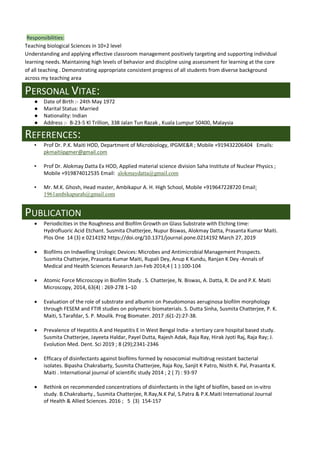 Dr Susmita Chatterjee | PDF