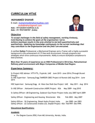 Updated cv of lead hse m.shahar | PDF