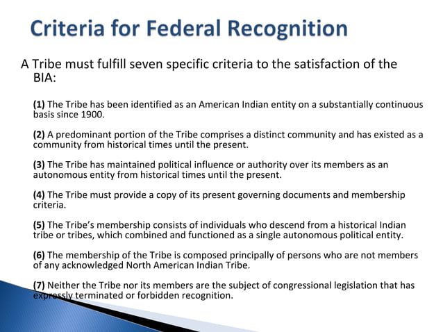 Updated design federal recognition of tribes 6.19.12