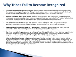 Updated design federal recognition of tribes 6.19.12
