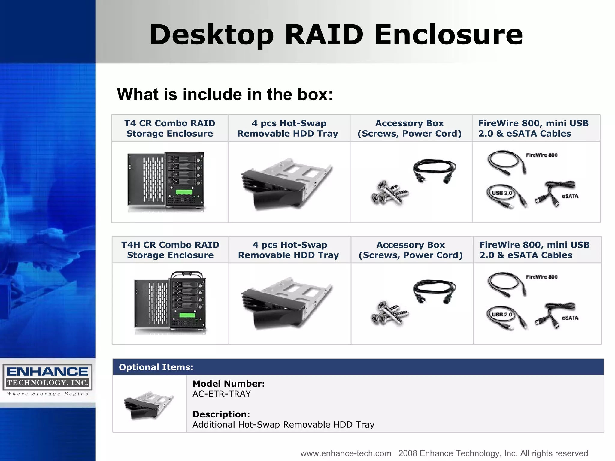 Enhance Technology Desktop Raid PPT | PPS | Desktops | Computing