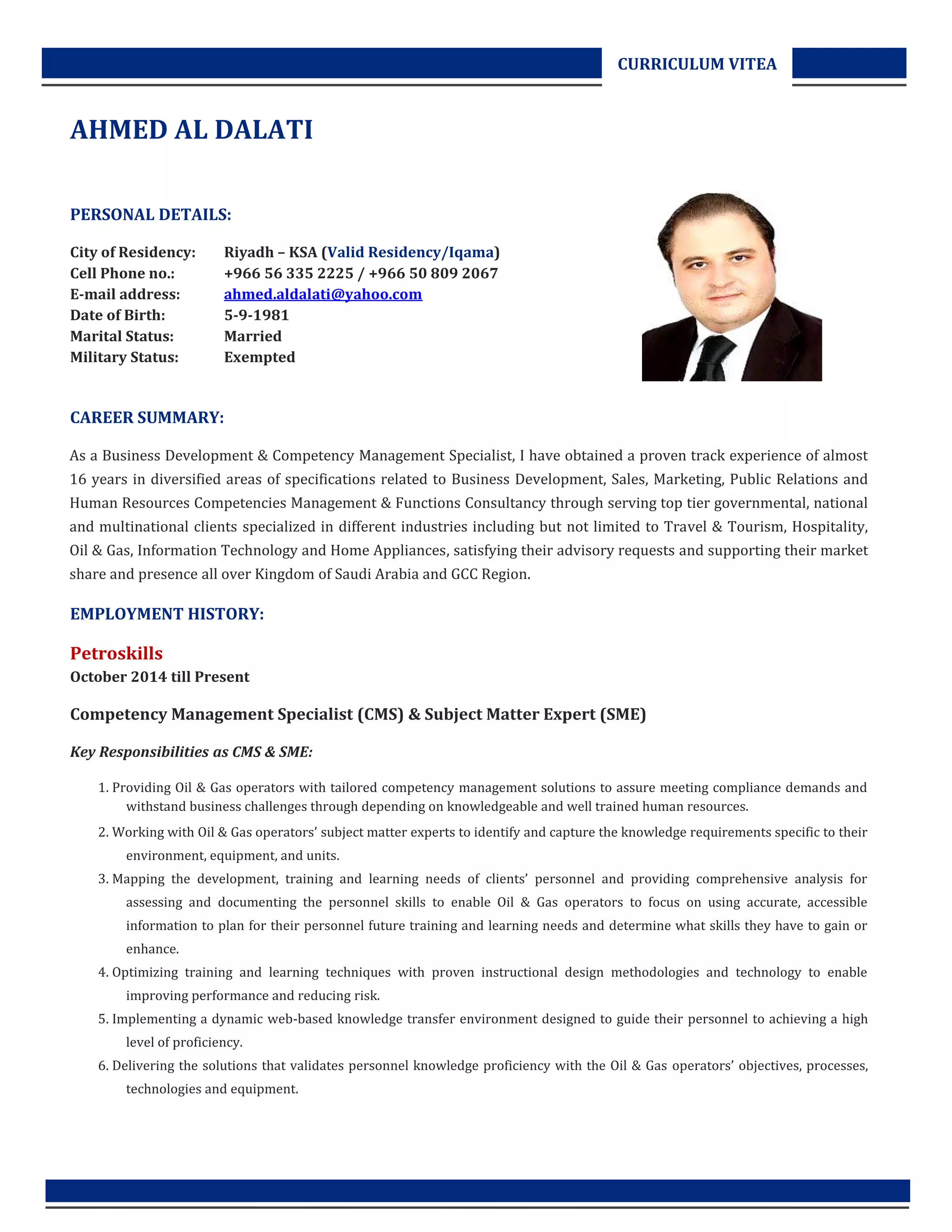 AHMED DALATI RESUME | PDF