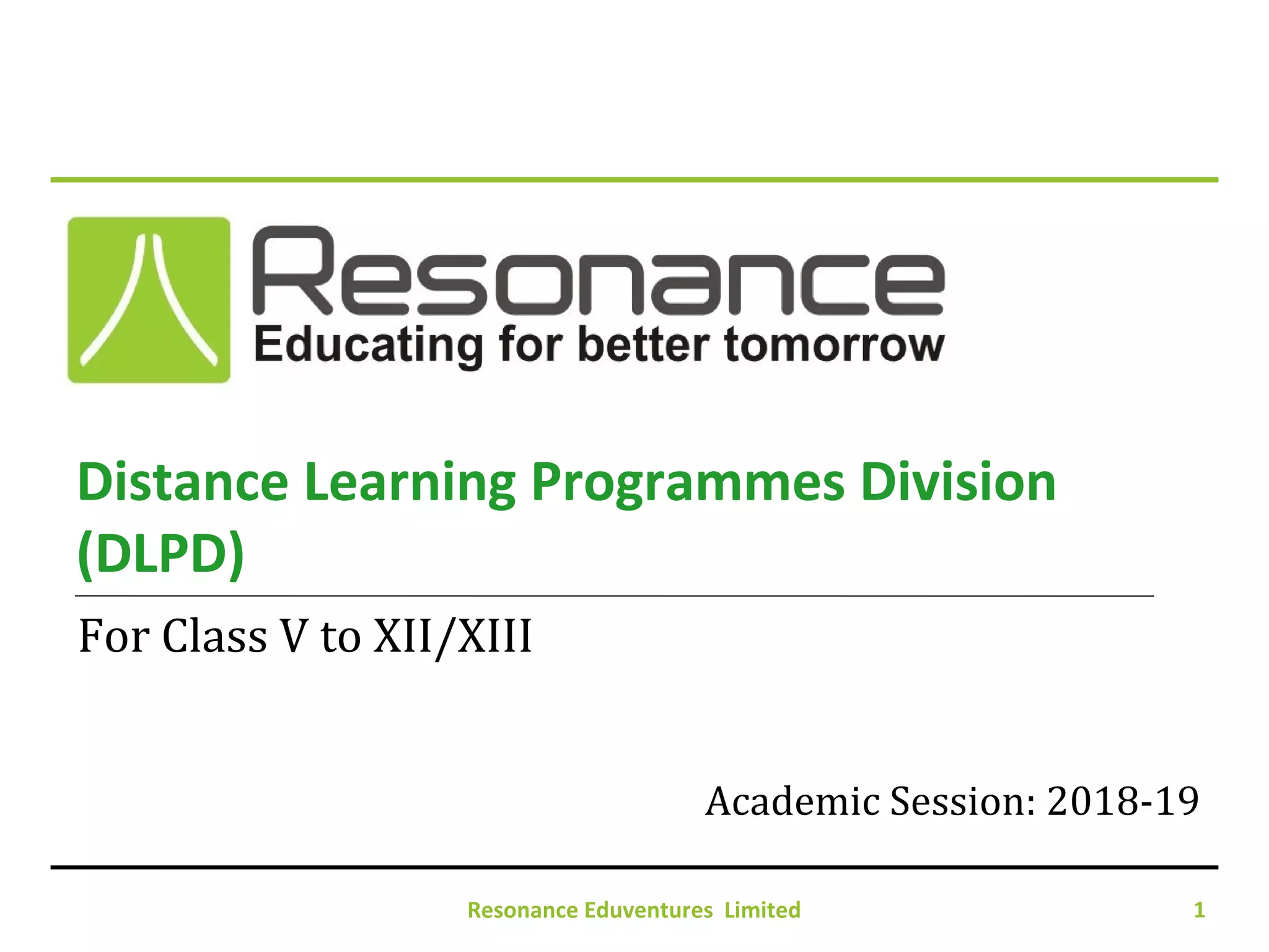 Resonanace DLPD | PPT