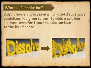 THE FACTOR AFFECTING DISSOLUTION RATE | PPTX